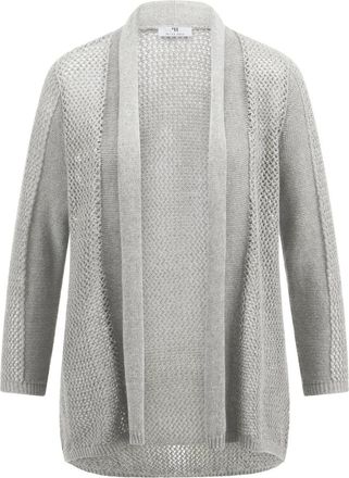 Peter Hahn Strickjacke 3/4-Arm Peter Hahn grau