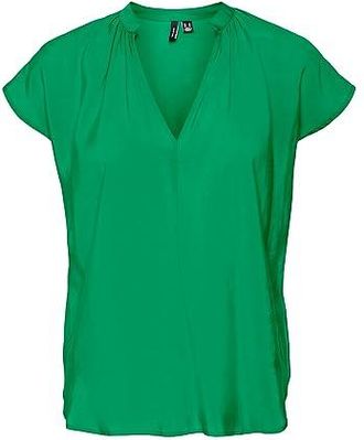 Vero Moda Vero Moda Vmqueeny Débardeur col en V C/S Haut, Vert Vif, M Femme