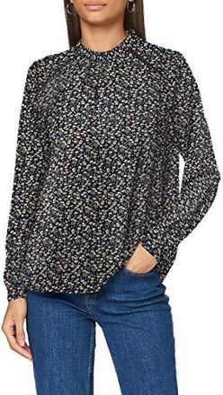 Only Only Femme Onlnew Mallory L/S Blouse Aop Wvn Noos Top, Nuit Sky/Aop:anne Ditsy Flower, 38 EU
