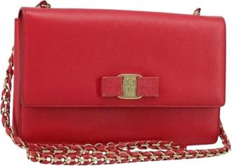 Ferragamo Sac port&eacute; &eacute;paule Pre-owned - Femme - Pre-owned - Rouge - Taille: ONE Size