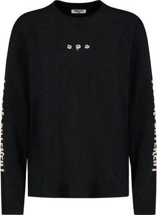 Sublevel Langarmshirt Damen Langarm-Shirt mit Rückenprint langarm, lockerer Schnitt