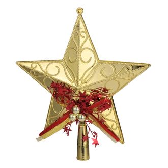 Holibanna Weihnachtsbaum Stern Topper Glitzernde Kunststoff Christbaumspitze Weihnachtsbaum Deko Sternverzierung F&uuml;R Festliche Weihnachtsdekoration Zuhause B&uuml;Ro