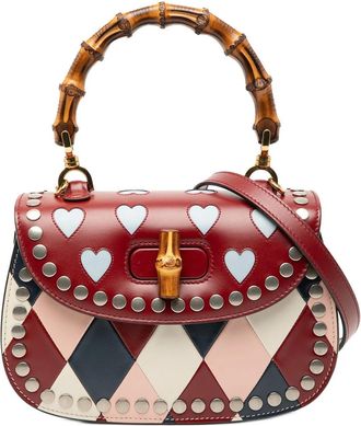 Gucci Hobo Bags - Small Calfskin Bamboo Lovelight 1947 Top Handle Ba - Gr. unisize - in Rot - für Damen