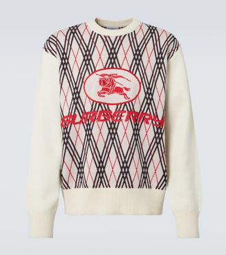 Burberry Pull Argyle en jacquard