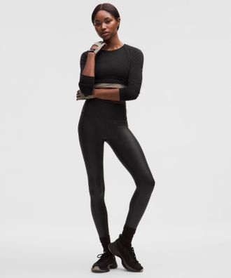 lululemon Legging Wunder Train taille haute Foil pour Femmes - 64 cm - Noir - Taille 10