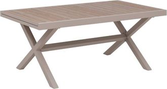 Made In Meubles Made In Meubles - Table de jardin taupe et effet bois en aluminium Ayden
