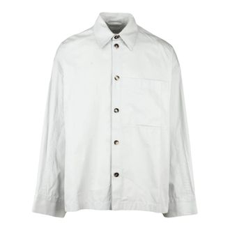 Bottega Veneta Oversized Seidenhemd - - Shirts - Herren - Grau - M
