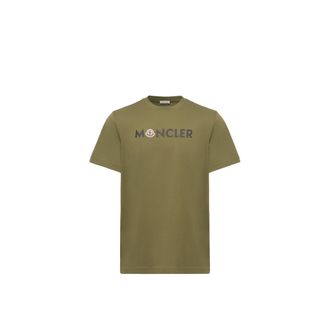 Moncler Moncler T-shirt En Coton &Agrave; Logo, Homme, Vert, Taille: 3xl