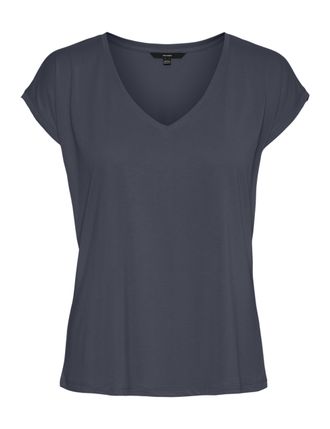 Vero Moda Damen VMFILLI SS V-Neck Tee GA NOOS T-Shirt, Ombre Blue, S