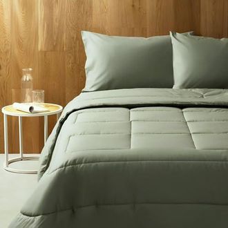 Bassetti MARECHIARO Bettwäsche + 1 Kissenhülle aus 100% Baumwollsatin in der Farbe Beige 41, Maße: 155x220 + 1 K 80x80 cm - 9329925