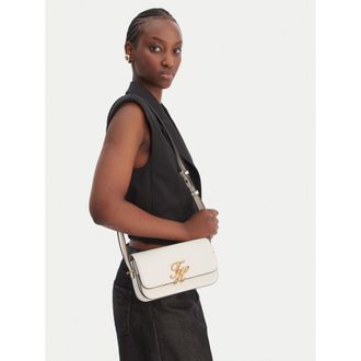 Tommy Hilfiger Handtasche Tommy Hilfiger Th Script Flap Crossover AW0AW18399 Wei&szlig;