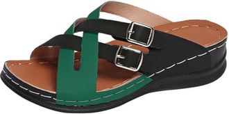 Generic Cocila Sandales Femmes &agrave; Talon Inclin&eacute; Pour Femmes, Pantoufles D&eacute;Contract&eacute;Es Creuses, Chaussures Semelle Inclin&eacute;E, Orthopedic Sandals Femmes Chaussure