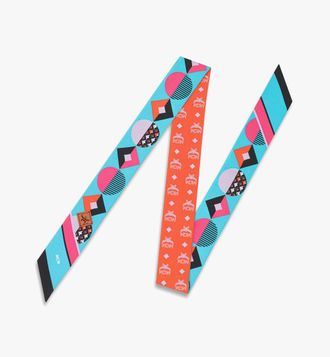 MCM Petite Schal aus Bio-Seide mit Monogramm-Print