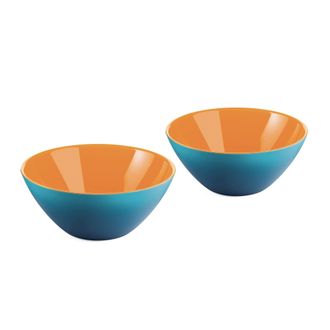 Guzzini My Fusion, Set 2 Schalen - Azur/Orange, Ø12,5 x h5 cm | 260 cc - 281412145