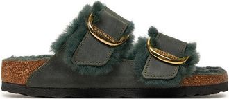 Birkenstock Pantoletten Arizona Bb Shearling Leoi 1028070 Gr&uuml;n