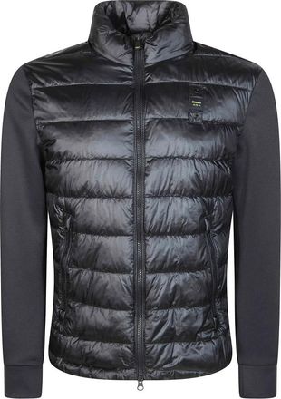Blauer Homme, Vestes, Noir, Taille: L Biker NY Felpa