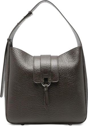 Hogan Grained-leather Buckle-detail Tote Bag