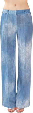 Ermanno Scervino Femme, Pantalons, Bleu, Taille: 38 FR Pantalone palazzo