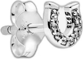 Pandora Mein gl&uuml;ckliches Hufeisen Single Stud - - Accessories - Damen - Grau - ONE SIZE