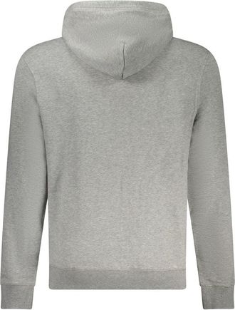 Napapijri Logo-Embroidered Cotton Hoodie - Gray
