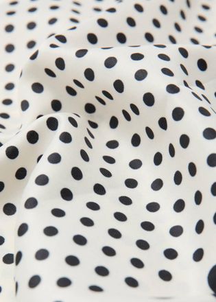 Mango Satinierter Polka-Dot-Schal ecru - Damen - Einheitsgr&ouml;&szlig;e - MANGO