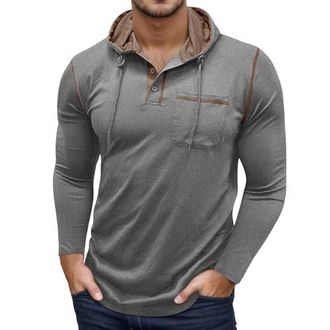 Generic T-shirt &agrave; capuche &agrave; manches longues pour homme, d&eacute;contract&eacute;, confortable, pour la vie quotidienne, la maison, lext&eacute;rieur, la randonn&eacute;e, le printemps, 