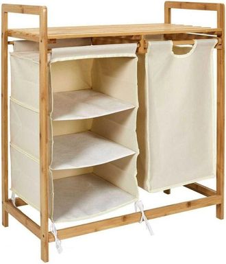 The Home Deco Factory The Home Deco Factory - Meuble rangement compartiments support bambou