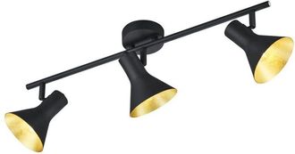 Reality Plafonnier design, Plafonnier design Nina 3 Lampes Noir en Metal, TRIO