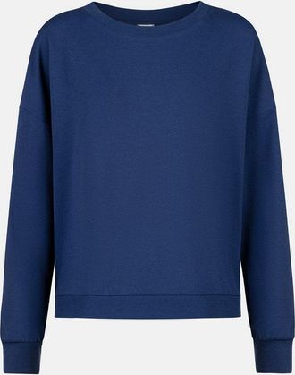 Mey Pyjamaoberteil Mey Sweatshirt Serie Cozy Nights Uni Sweatshirt (1-tlg) Moderner Sweater, &Uuml;berschnittene Schulter, Baumwoll-Mix, Single Jersey