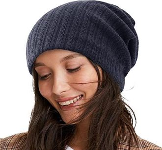 Generic Bonnet Femme Hiver Bonnet Femme Chapeau Femme Hiver Confortable Classique - Bonnet C&ocirc;tes Torsad&eacute;es &Eacute;pais Hiver, Tricot Chunky Doux et Mignon, Id&eacute;al po