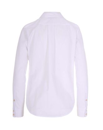 Elisabetta Franchi Womens Shirt With Gold Buttons - White Cotton