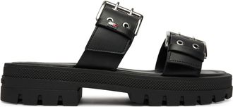 Tommy Jeans Pantoletten Tommy Jeans Tjw Buckle Straps Sandal EN0EN02966 Schwarz