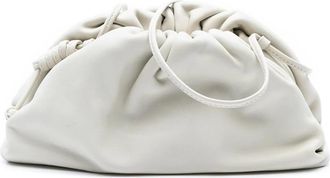 Bottega Veneta Hobo Bags - Lambskin The Mini Pouch Crossbody - Gr. unisize - in Wei&szlig; - f&uuml;r Damen