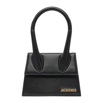 Jacquemus Schwarze Lederhandtasche Schickes Design - - Bags - Damen - Schwarzk - ONE SIZE