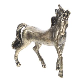 Artibetter Messing Pferde Statue Kreative Skulptur Tischdekoration aus Messing Stabile Handwerkskunst Gl&uuml;cksbringer f&uuml;r Zuhause B&uuml;ro Geschenk Wohlstand und Gesch