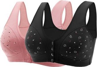 Generic Soutien pour femmes - Bretelles r&eacute;glables - Couverture compl&egrave;te - Soutien gorge confortable sans armatures - Soutien-gorge sans armatures, gris fonc&eacute;,