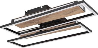 Globo Lighting Wohnzimmerlampe Deckenleuchte Deckenlampe led Holzoptik Dreh-Schwenkbar l 60 cm