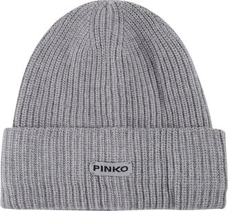 Pinko Pinko, Femme, Accessoires, Gris, Taille: ONE Size Bosnia Beanie