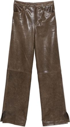 Golden Goose Lederhose - Gr&uuml;n
