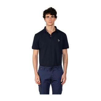 Mason's Homme, Tops, Bleu, Taille: XL Polo Piqu&eacute; Leopardi