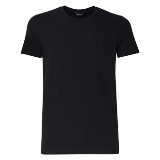 Dondup Schwarzes Baumwoll-T-Shirt mit Logo - - Tops - Herren - Schwarzk - S
