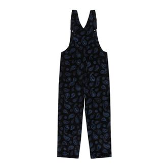 Element Samt-Latzhose mit Paisley-Druck - - Jumpsuits & Playsuits - Damen - Schwarzk - M