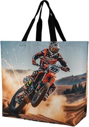 Generic Moto Sportive Sac A Main Femmes Grand Sacs De Courses R&eacute;utilisable Sac A Main Femme Pour Plage Voyage Universit&eacute;