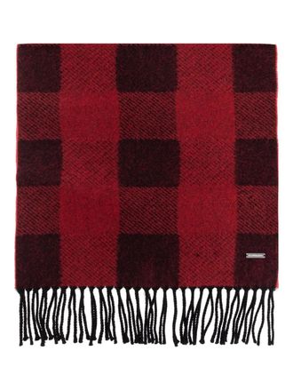 Dsquared2 écharpe frangée à carreaux - Rouge