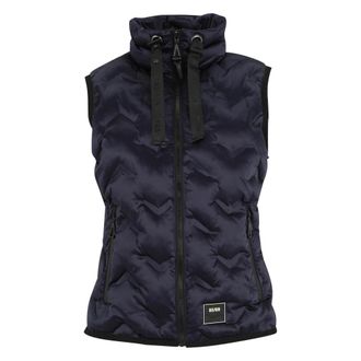 Doris Streich &Auml;rmellose Steppweste mit 3D-Muster - - Jackets - Damen - Blau - M