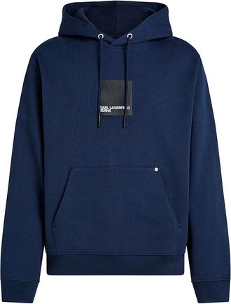 Karl Lagerfeld Karl Lagerfeld Jeans, Herren, Box Logo Hoodie, Normale Passform, Schwarz, XL