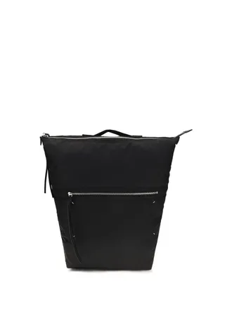 Maison Margiela Mens Backpack Zip Line Black Black-Black Polyamide Backpacks Black/black
