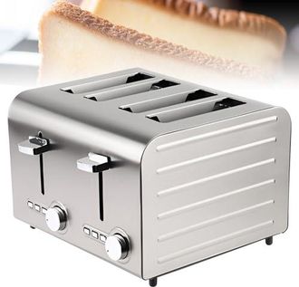 Generic Machine &agrave; Pain Chauffante Multifonctionnelle, Machine &agrave; Petit-d&eacute;jeuner &agrave; Sandwich, Grille-pain &agrave; 4 Tranches, Pour Bagels, Pain, Gaufres, Muffins 4