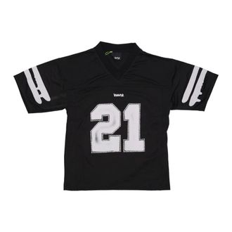 Disclaimer Femme, Tops, Noir, Taille: 42 FR Tee-shirt noir col en V avec strass