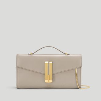DeMellier The Vancouver Clutch Taupe Lisse DeMellier